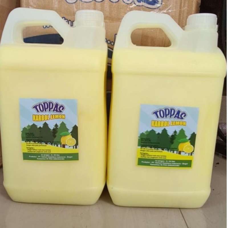 Promo Karbol Wangi Lemon TOPPAS (5L) Pembersih Lantai Pel Jerigen ...