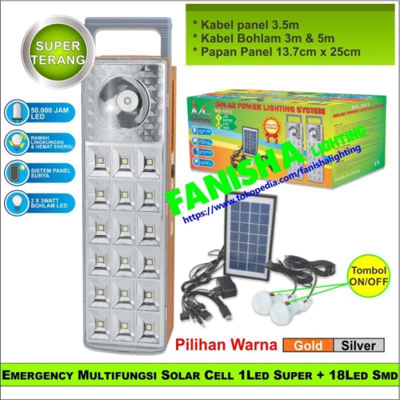 Jual Lampu Emergency Terang, Charge, Powerbank & Solar Panel/tenaga ...