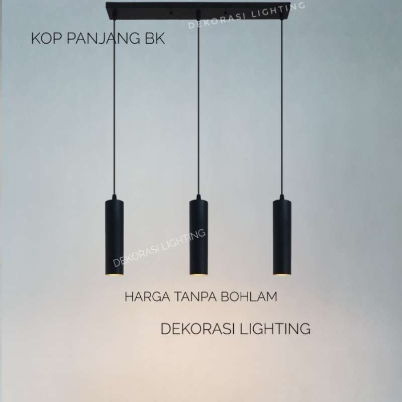 Jual Lampu Gantung Sorot 3In1 Minimalis Meja Makan Void Bulat Panjang Decor - Kop Panjang BK di ...