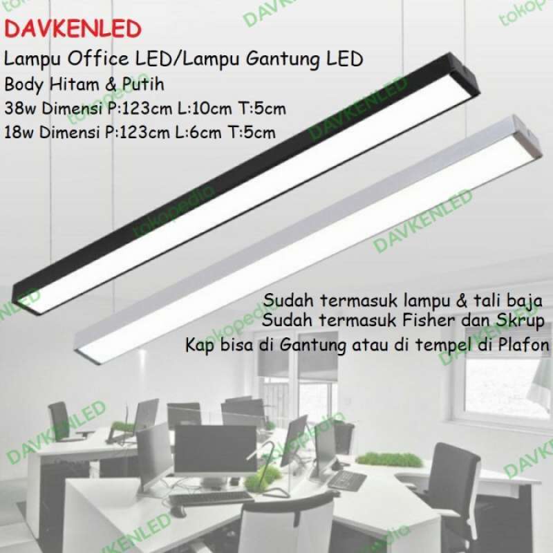 Promo Lampu Balok Led Office 18W/36W / Lampu Gantung Office Led 18W/36W ...