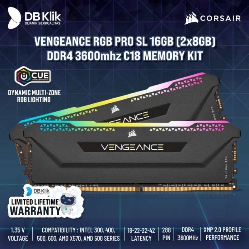 Jual Memory Ram Corsair Vengeance Rgb Pro Ddr4 16gb Kit 3600mhz (8gbx2 ...