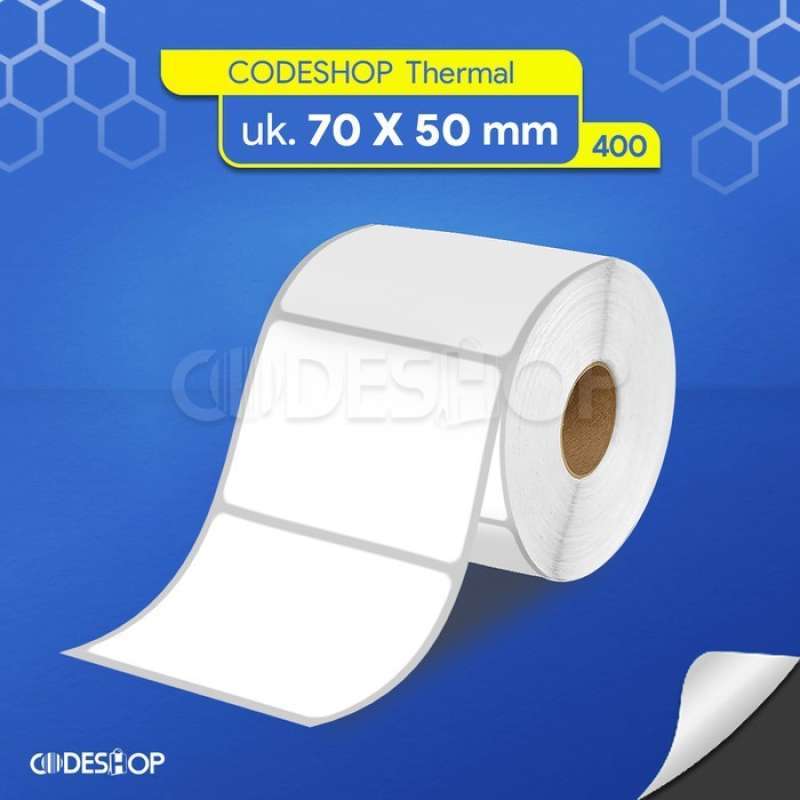 Jual Codeshop Stiker Label Barcode 70 X 50 Mm Thermal 1 Line Isi 400 ...