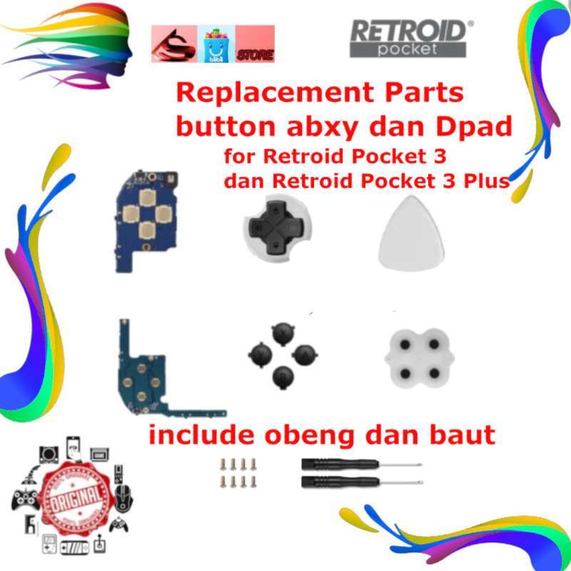 Jual Retroid Pocket 3| 3 + plus retro game Accessories Buttons dPAD ...
