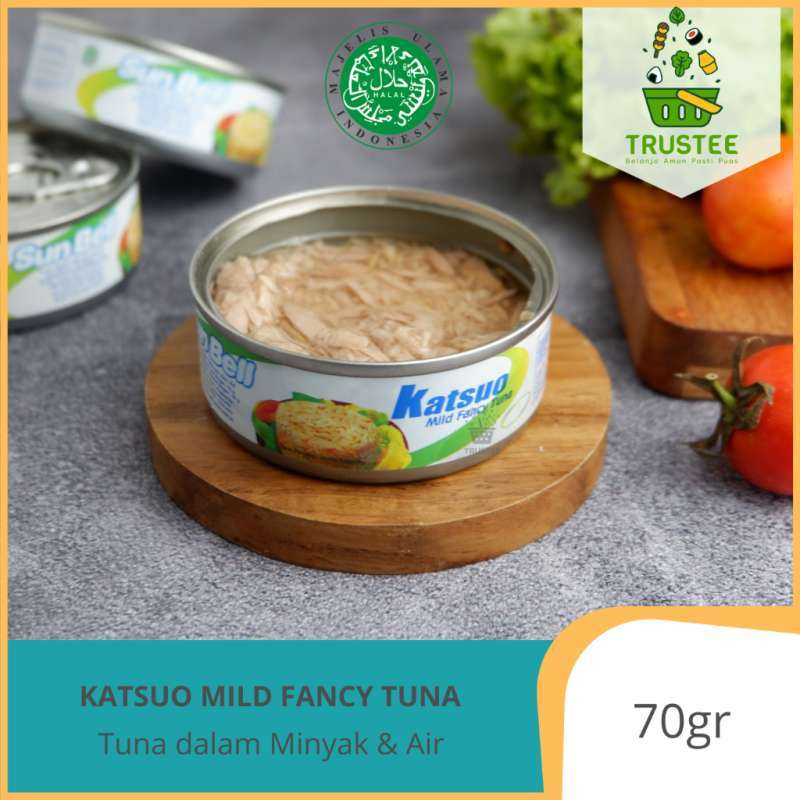 Jual Sunbell Tuna Katsuo Mild Fancy / Tuna Chunk In Oil Kaleng Halal ...