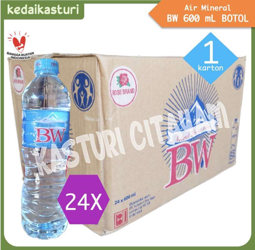 Jual Air Mineral Bw Rose Brand 600 Ml [1 Karton X 24 Botol] Di Seller ...
