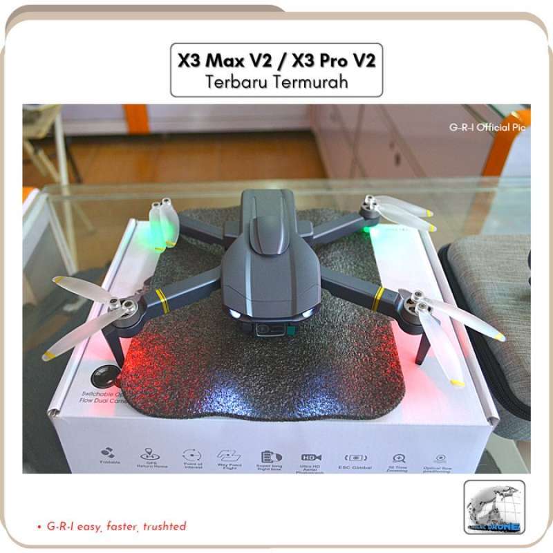 Promo Drone X3 Pro 4K V2 Eis 28 Menit Gps Brushless X3 Mav Pro 4K V2 ...
