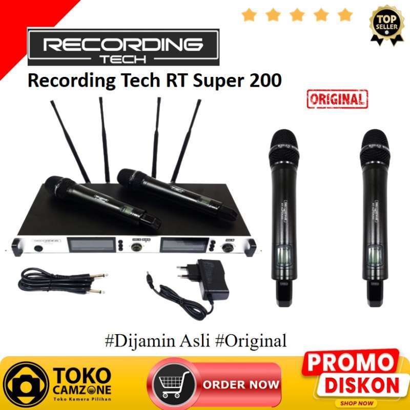Jual Microphone Wireless Recording Tech Original, Murah & Diskon Juni ...
