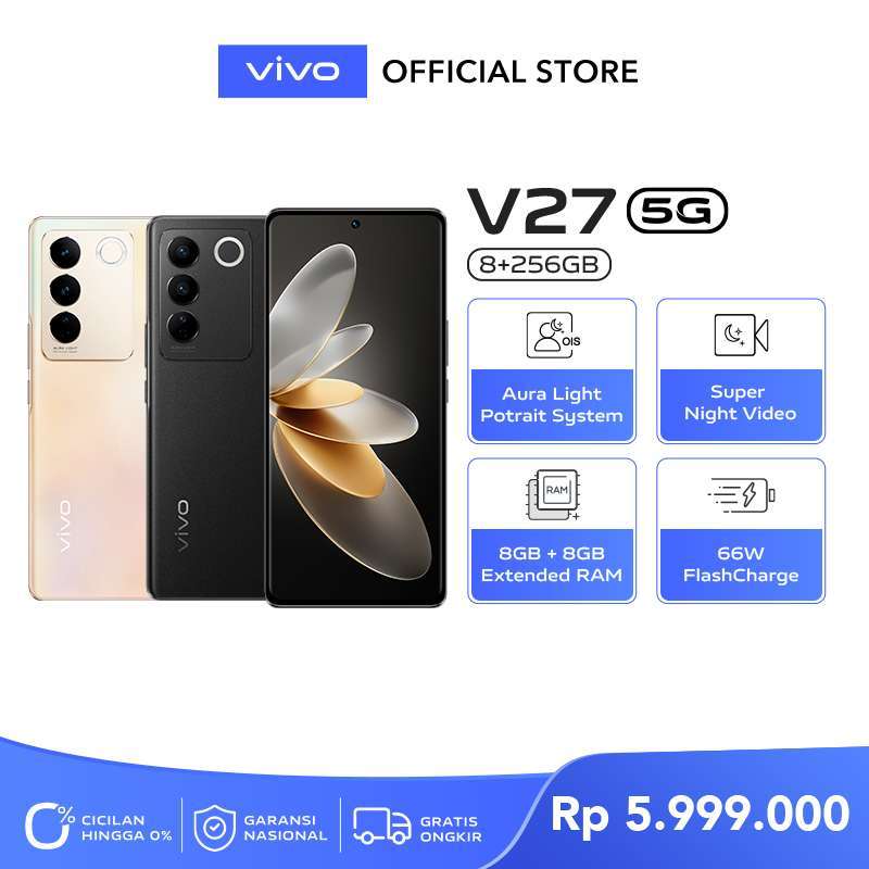 Jual vivo V27 5G (8/256) - 50 MP HD AF Selfie, 3D Curved Screen with ...