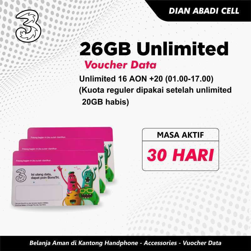 Jual Voucher Tri 20 Gb Spesifikasi Original, Murah & Diskon Harga Mei 2024 | Blibli
