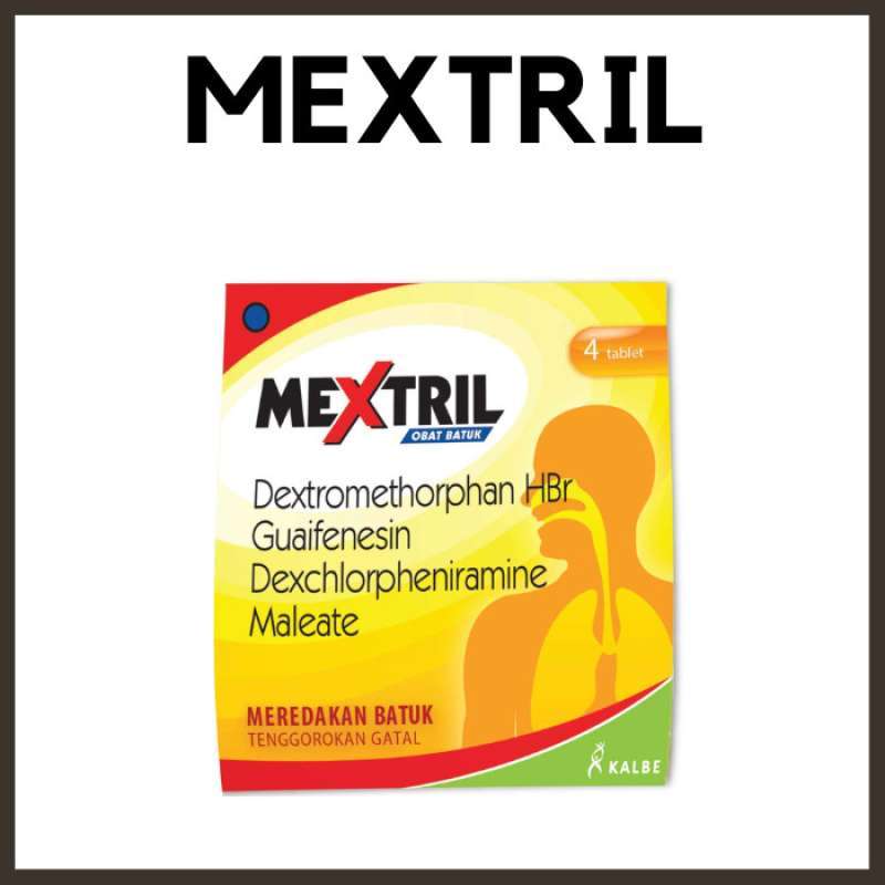 Jual MEXTRIL TABLET isi 4 Obat Batuk Tablet Strip Tenggorokan Gatal di ...