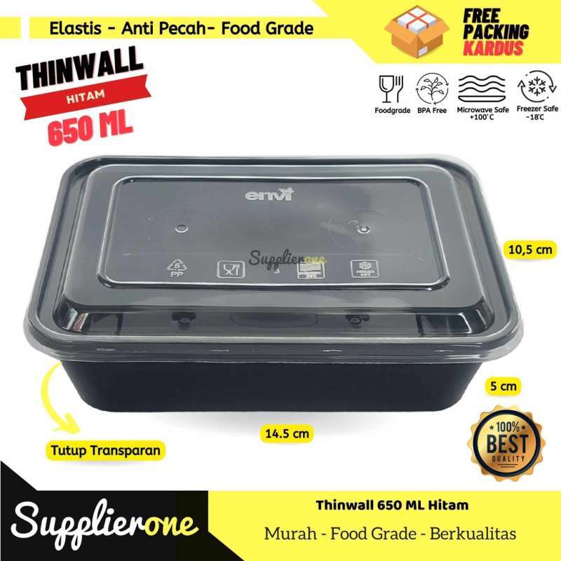 Promo Thinwall Hitam Premium 650Ml / Thinwall Special Edition Warna ...