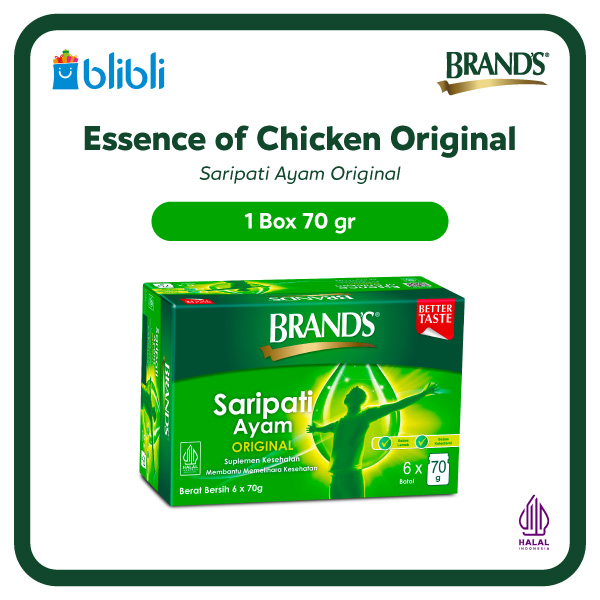 Promo Brand's Saripati Ayam Original [70 gr X 6 botol] Diskon 9% di ...