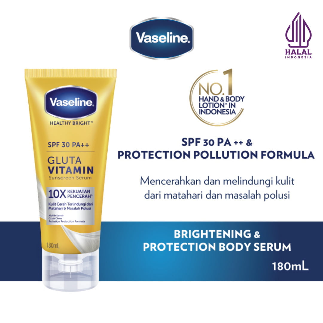 Jual Vaseline Spf30 Pa ++ Gluta Vitamin Sun Screen Serum [180 Ml] Di Seller Unilever Store ...