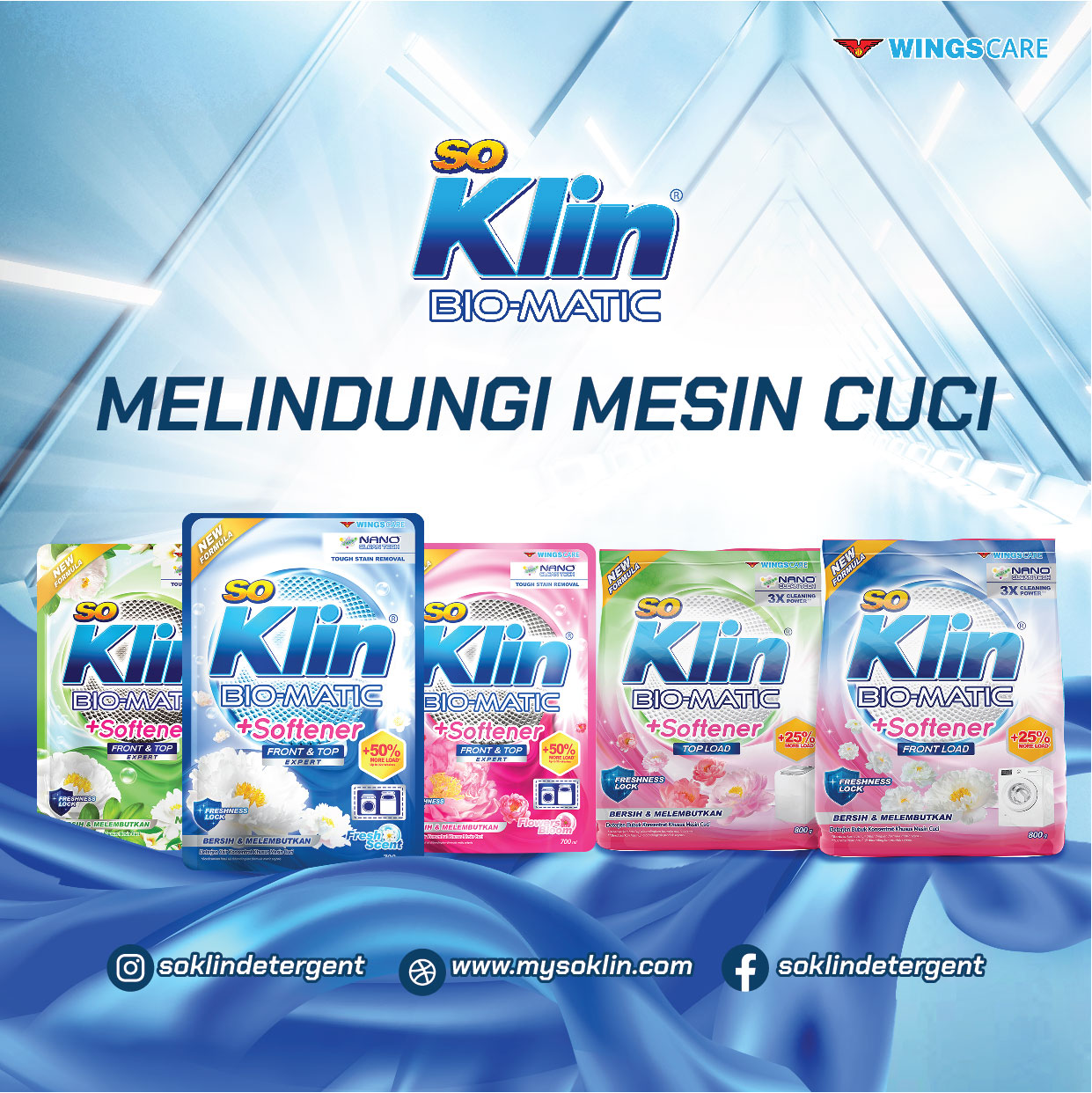 Promo So Klin Bio-matic + Softener Liquid Detergent Front & Top Load ...