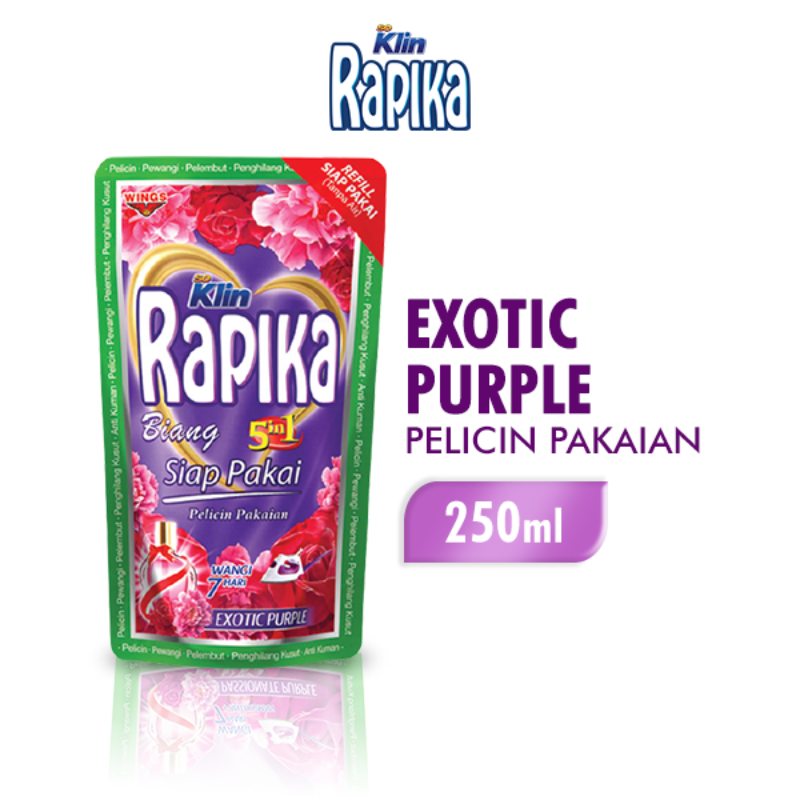 Promo Rapika Biang Pelicin Pakaian Luxury Purple 250 Ml Diskon 38% Di ...