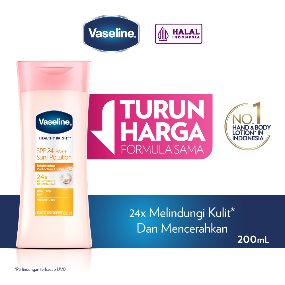 Promo Vaseline Healthy Bright Spf24 [200 Ml] Diskon 28% Di Seller ...