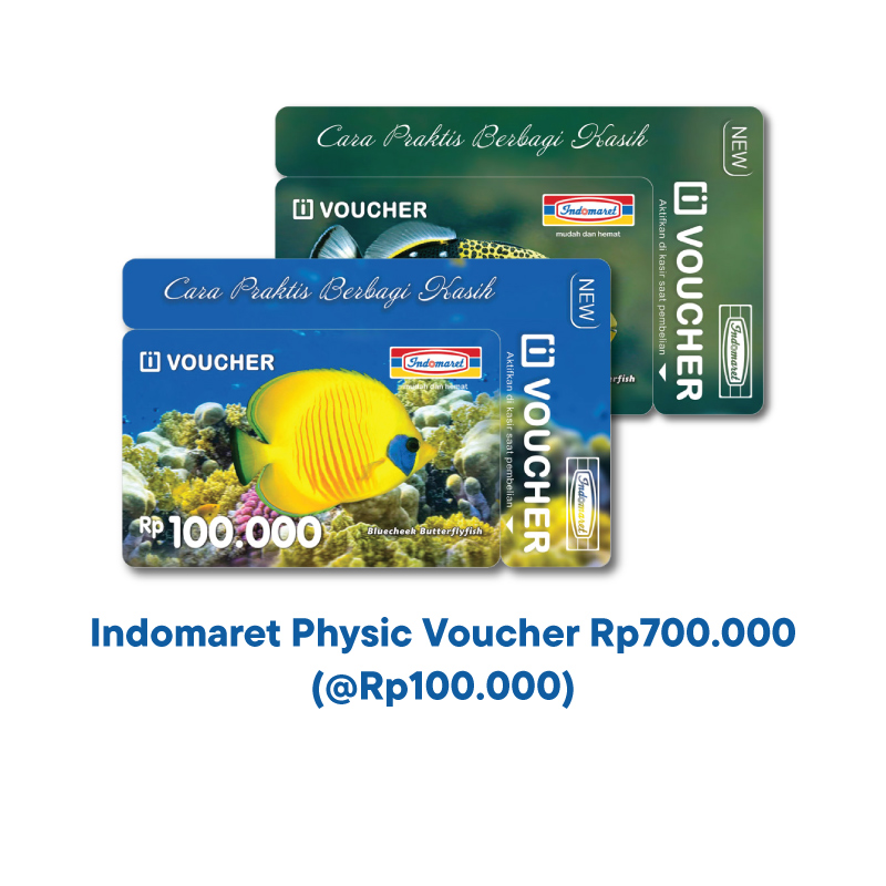 Promo Indomaret Physic Voucher Rp.700.000 [@rp.100.000] Diskon 2% Di ...