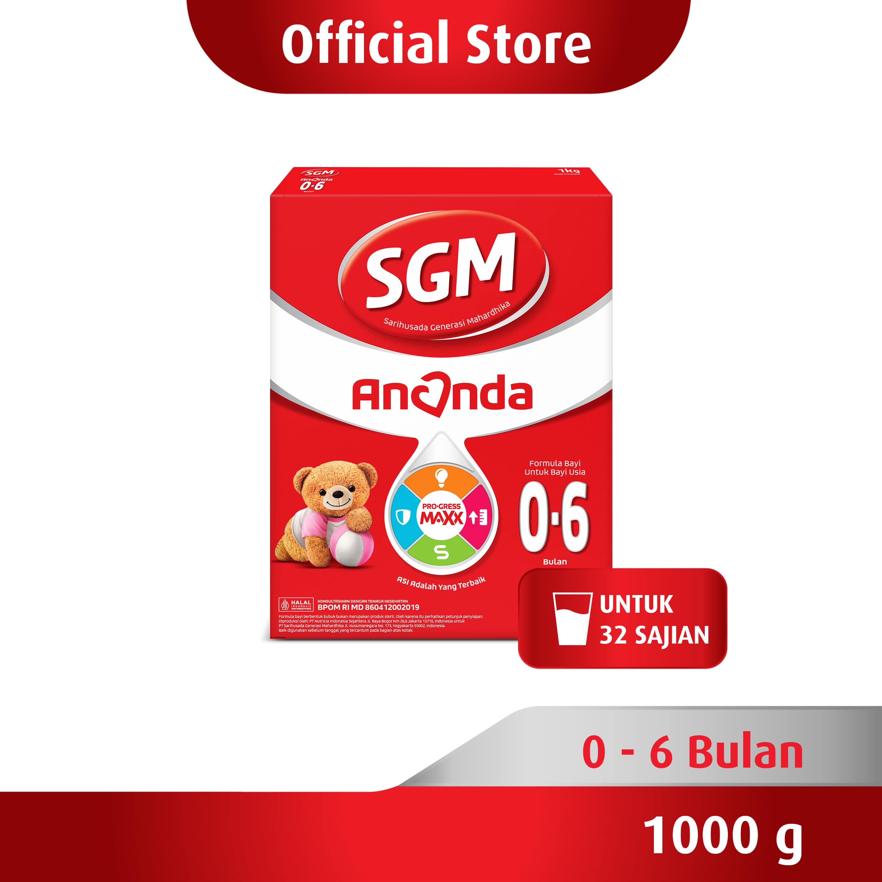 Jual Sgm Ananda 1 (0-6 Bulan) Susu Formula [1000 G] Di Seller Danone Official Store - Gudang ...
