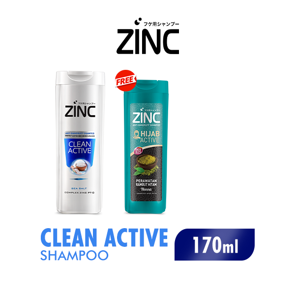 Promo Zinc Clean Active Bottle Shampo [170 Ml] Diskon 37% Di Seller ...