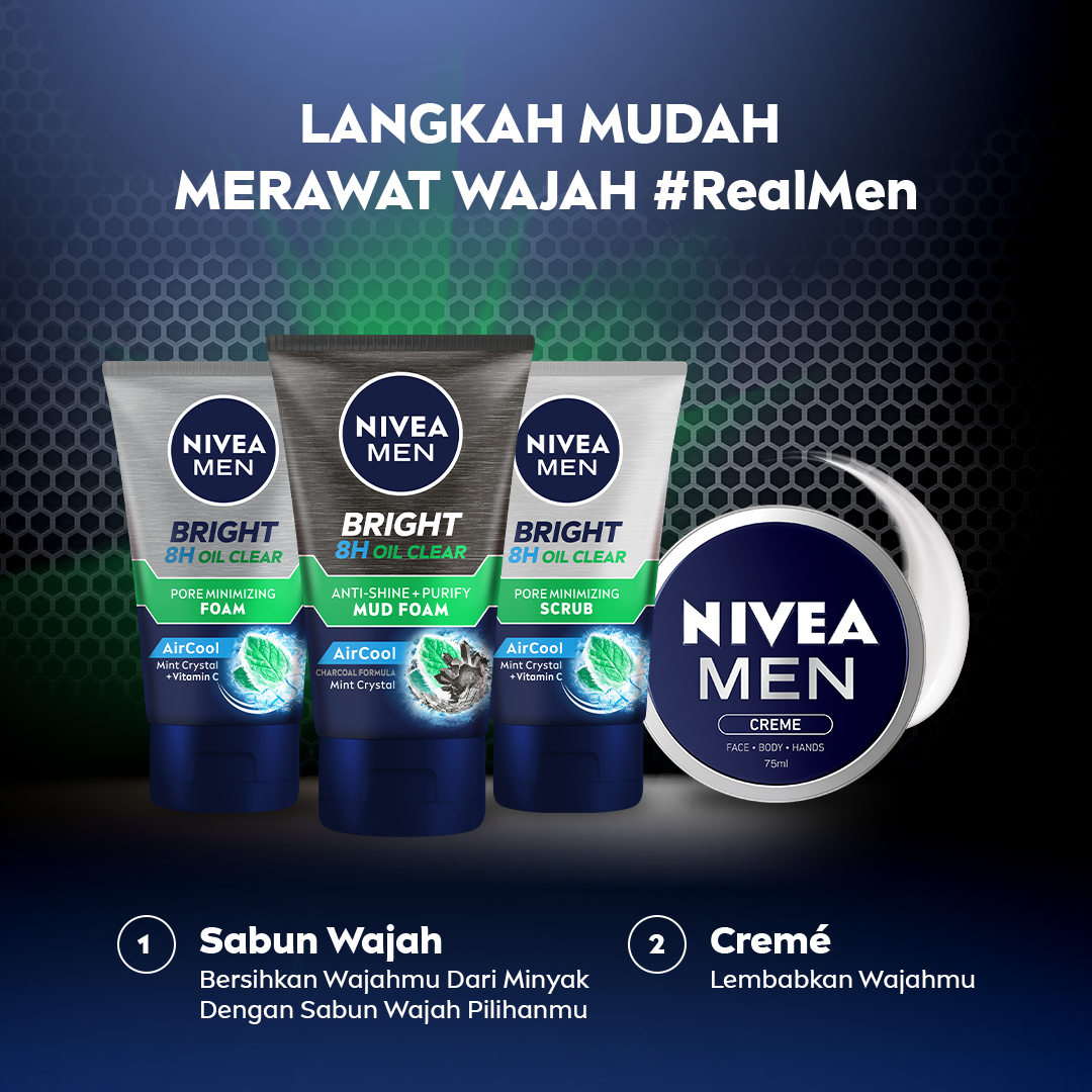 Promo [last Chance] - Nivea Men Bright Oil Clear Pore Minimizing Facial ...