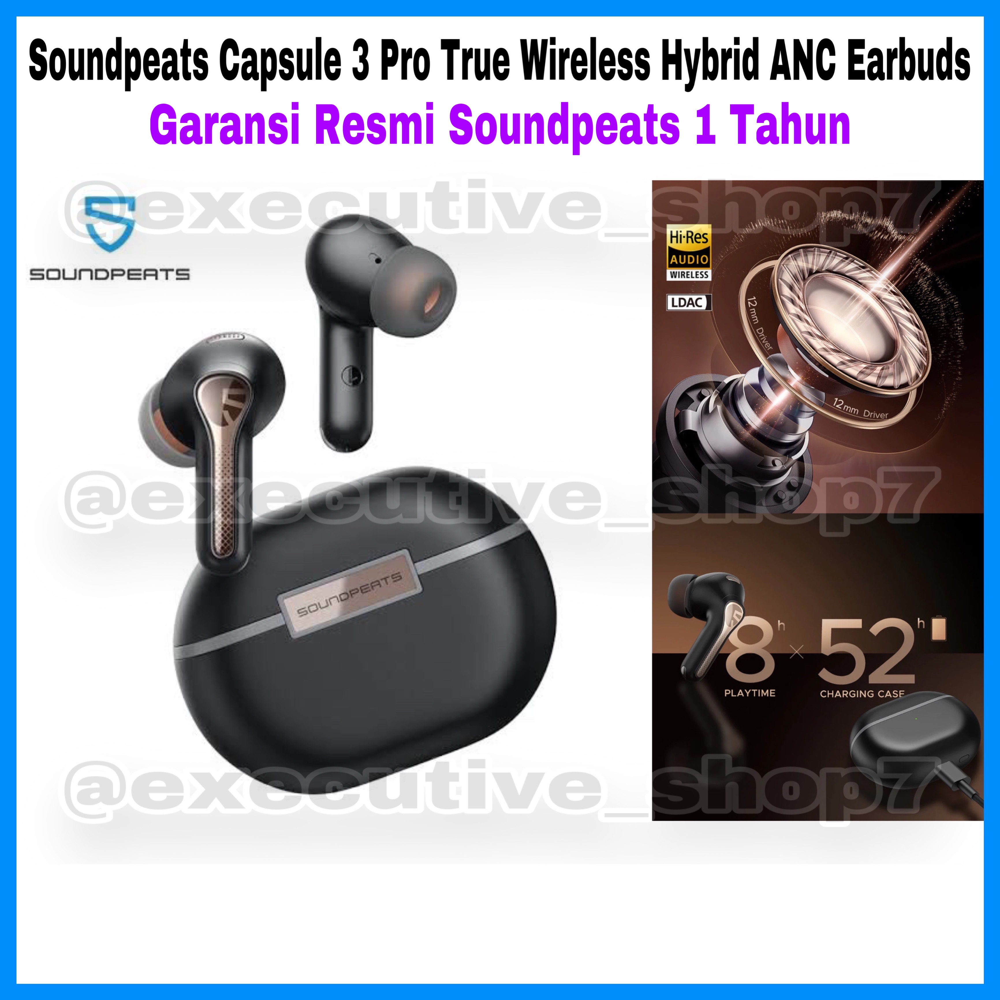 Jual Soundpeats Capsule 3 Pro True Wireless Hybrid ANC Earbuds ...