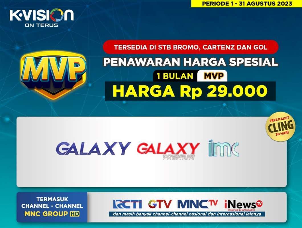 Jual Paket Mvp K-vision Active 1 Bulan Di Seller Mandiri Jaya Distribution - Meliling, Kab ...