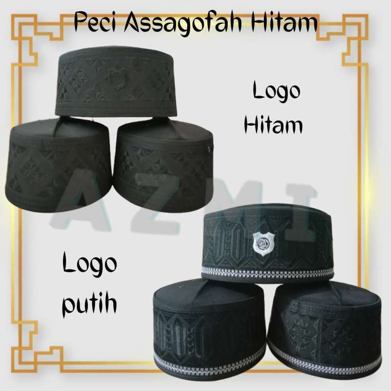 Jual Peci Songkok Kopiah Assagofah Hitam 🏷️ Model Kekinian, Premium ...