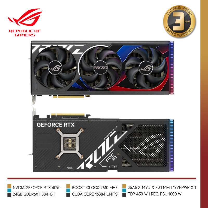 Jual Asus Rog Strix Geforce Rtx 4090 Oc Edition 24gb Gddr6x Di Seller ...