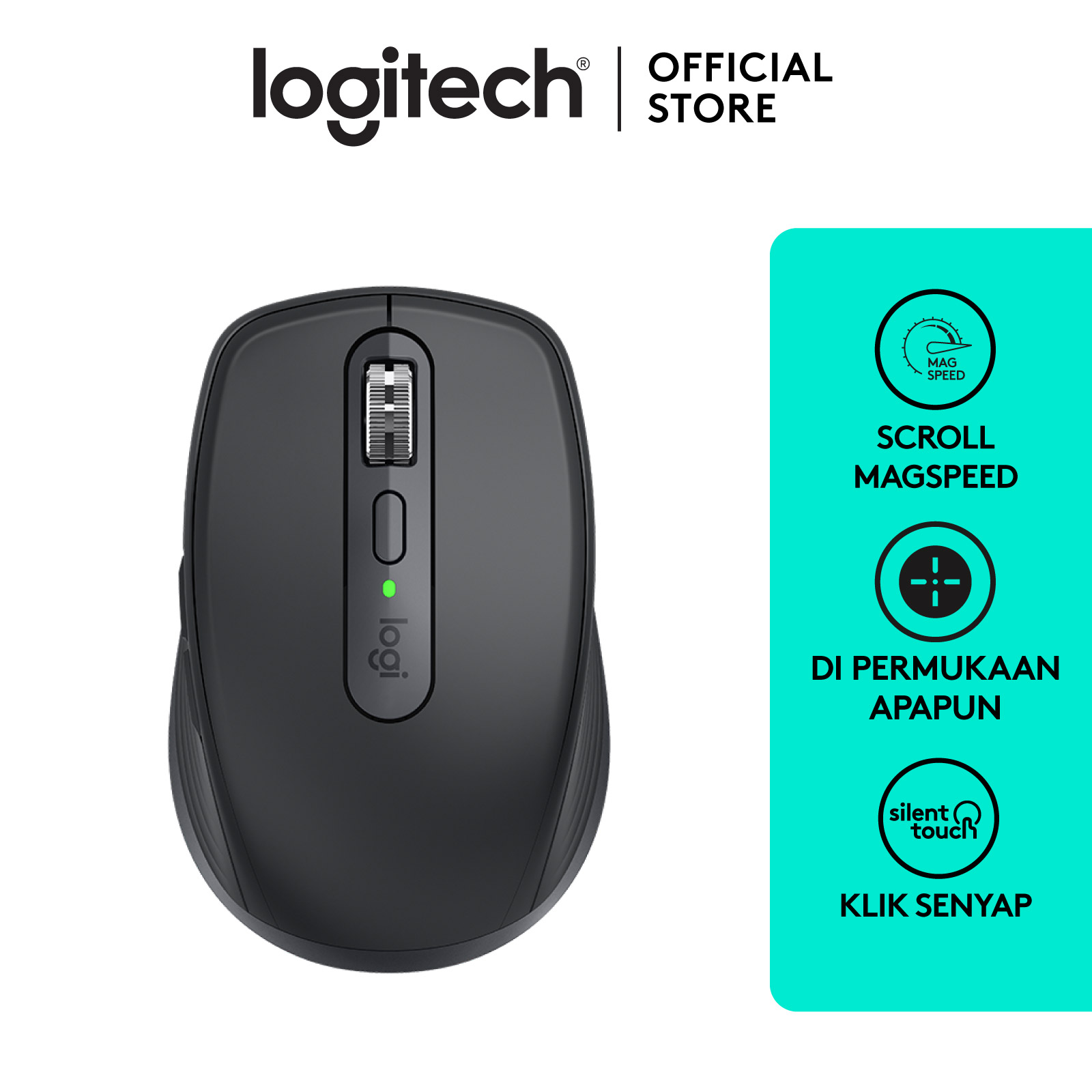 Promo Logitech Mx Anywhere S Mouse Wireless Silent Bluetooth Usb C For Windows Linux Chrome