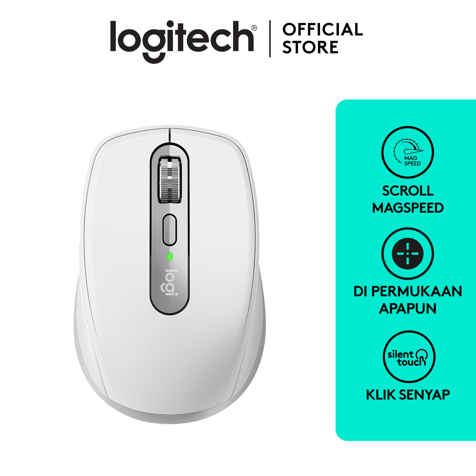 Promo Logitech Mx Anywhere 3s Mouse Wireless Silent Bluetooth Usb C For