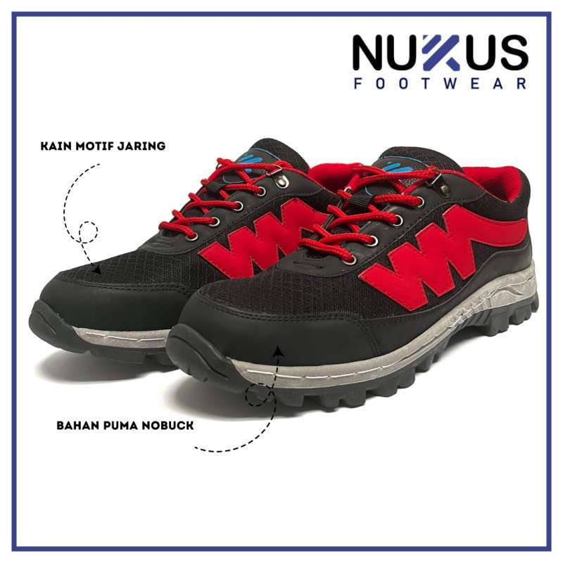 Jual Nukus Sepatu Safety Casual Ujung Besi Tali Pendek - Sfm P Hitam ...