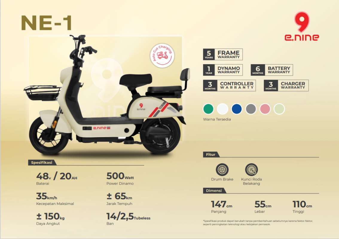 Jual E-NINE ELECTRIC BIKE NE-1 enine di Seller OTOEVO Official Store ...