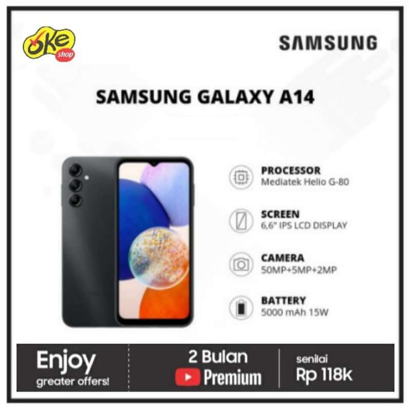 Jual Samsung Galaxy A14 Lte 4/128gb Garansi Resmi - Silver Di Seller ...
