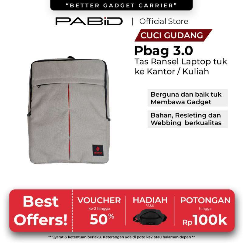 Promo Tas Laptop Pria Premium Pabid By Txw Pbag3 - Grey Diskon 50% Di Seller The X Woof Official ...