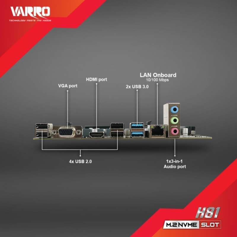 Jual Mainboard H81 Varro Mobo Pc Komputer Socket 1150 Motherboard Varro ...