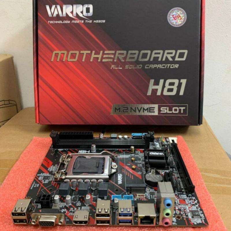 Jual Mainboard H81 Varro Mobo Pc Komputer Socket 1150 Motherboard Varro H81 Support Intel Gen 4 ...