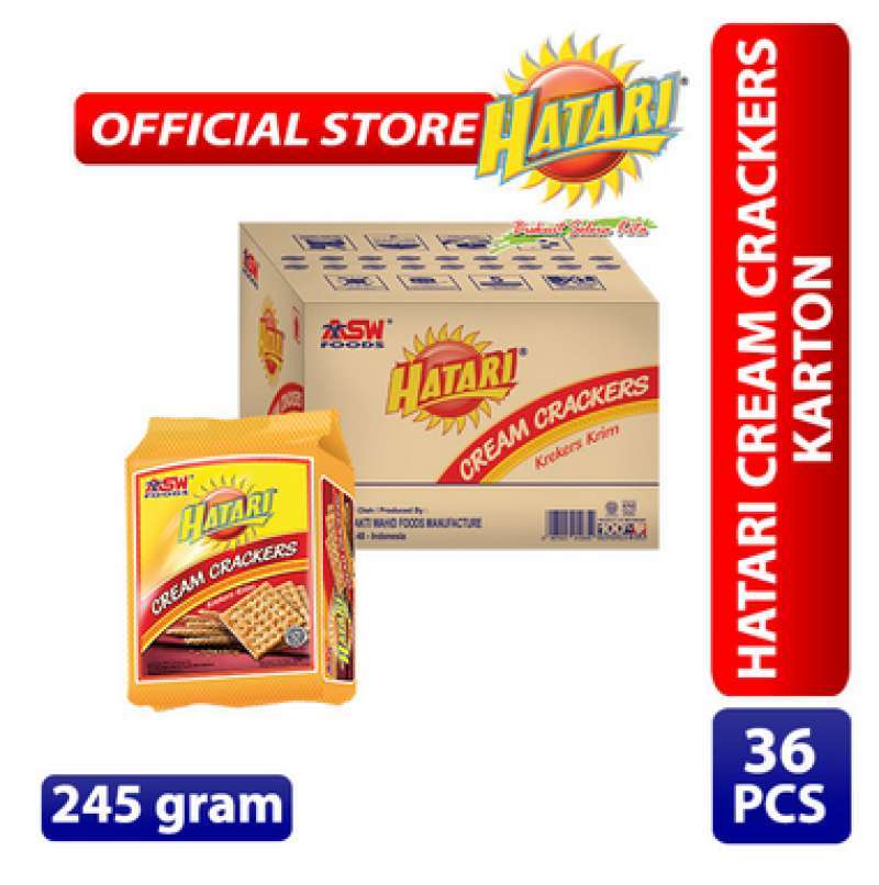 Promo Hatari Cream Crackers 245 gr ( 36 Pcs ) - Karton Diskon 13% di ...
