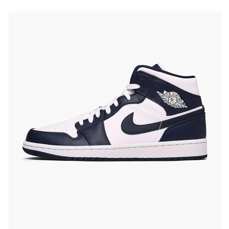 Jual Jordan 1 Mid Obsidian White Metallic Gold Di Seller ...
