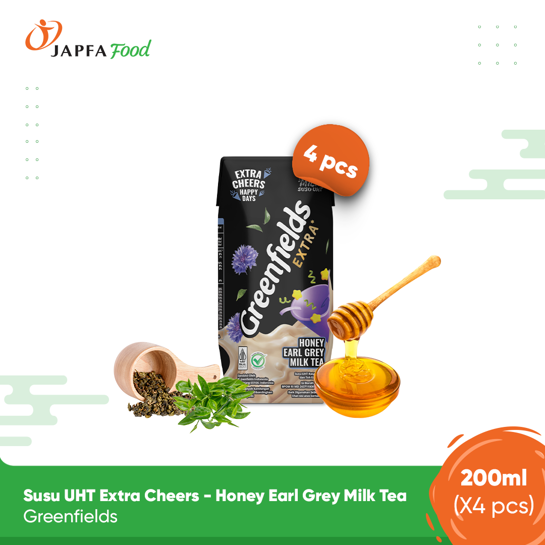 Promo Greenfields Susu UHT Extra Cheers - Honey Earl Grey Milk Tea ...