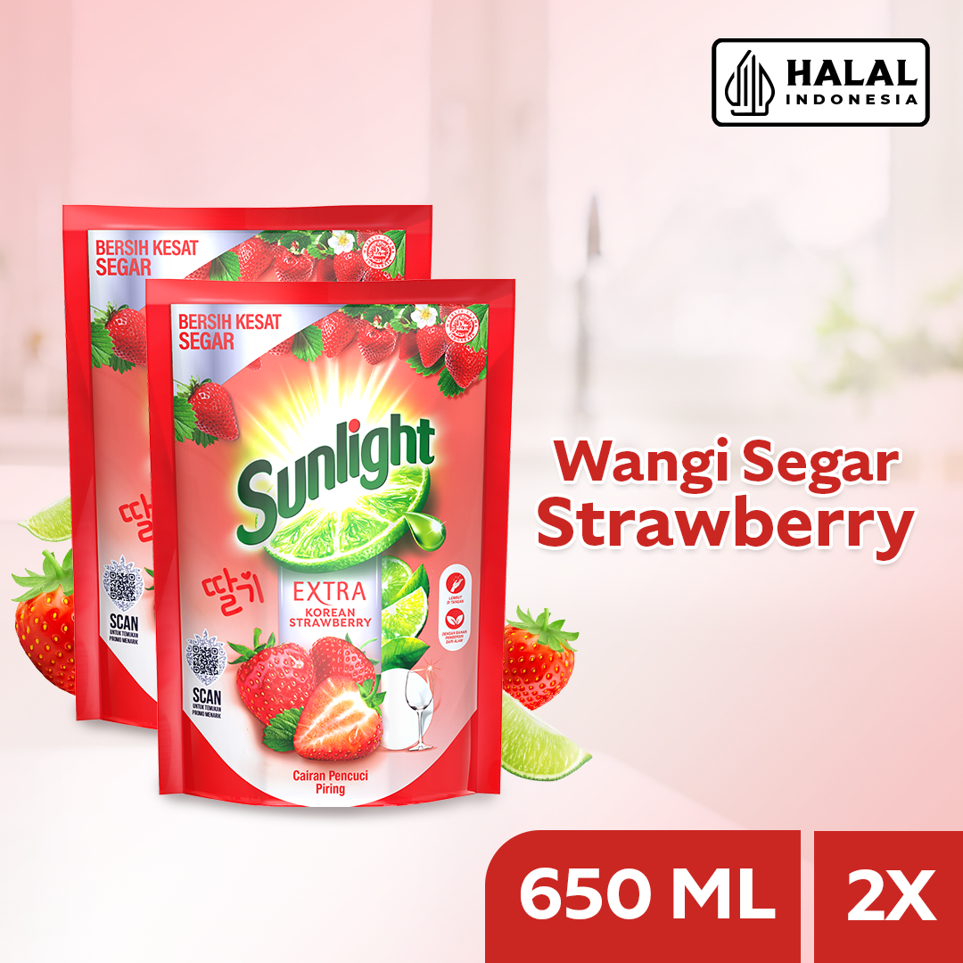 Promo Sunlight Sabun Cuci Piring Cair Refill Extra Korean Strawberry ...