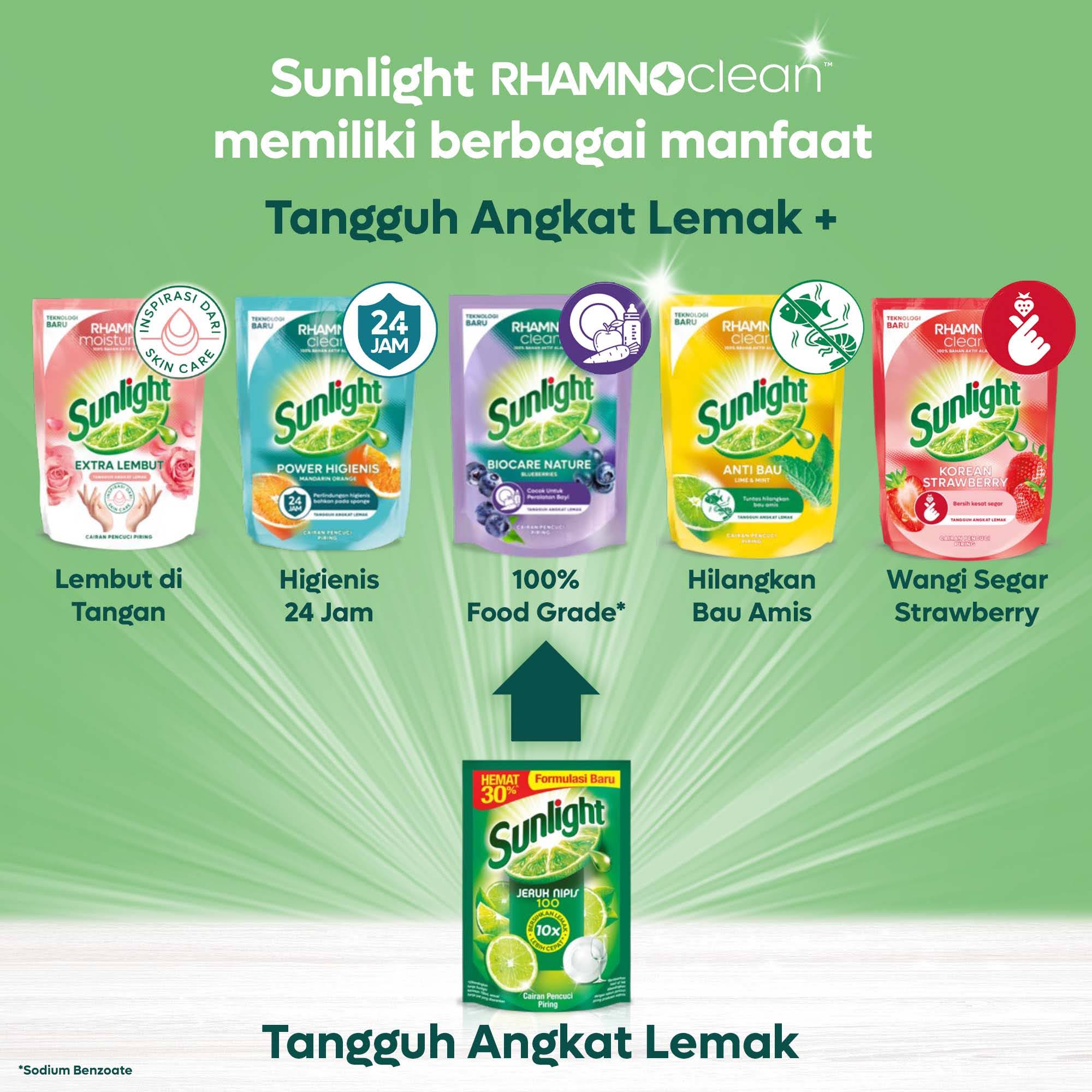 Promo Sunlight Sabun Cuci Piring Cair Refill Extra Anti Bau 600 Ml [3 ...