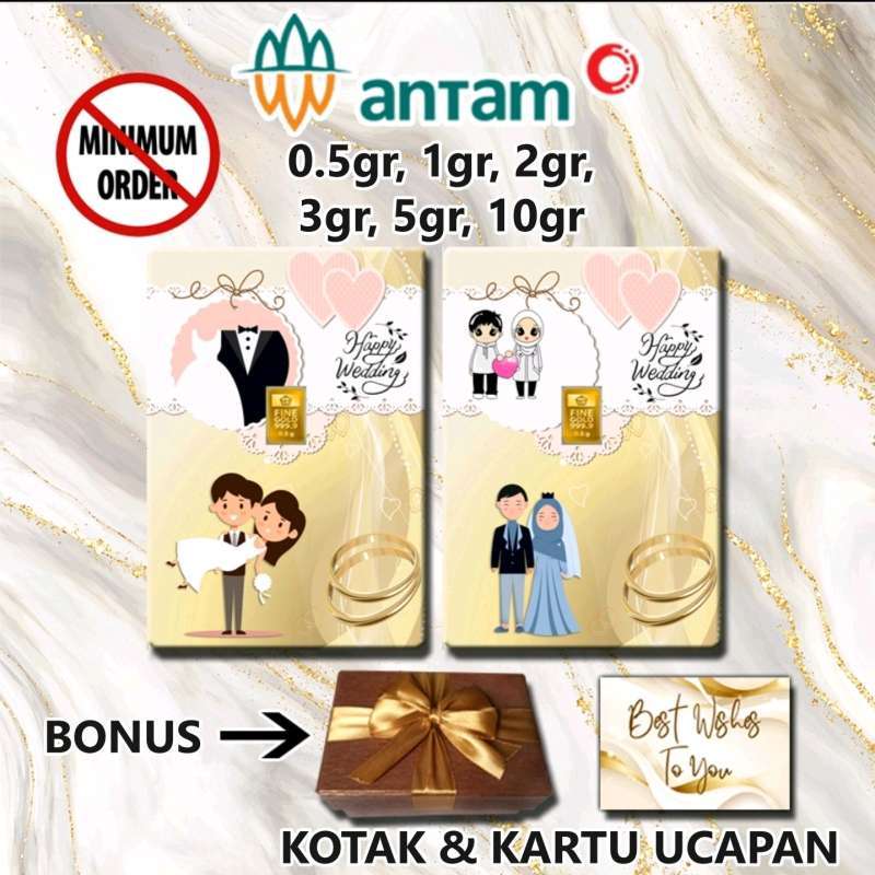 Jual Emas Lm Ucapan Happy Wedding Model Terbaru Asli - Harga Terbaru ...