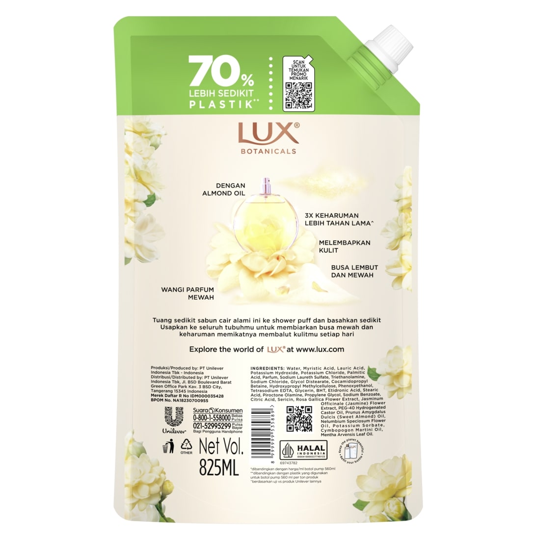 Jual Bandung - Lux Botanicals Velvet Jasmine Bodywash [825 Ml/ Kemasan Refill] Di Seller ...