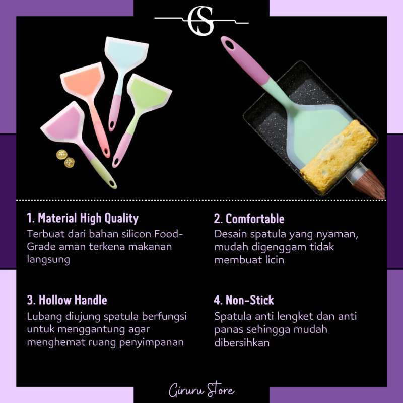 Jual Spatula Silikon Masak Tamagoyaki Tahan Panas / Spatula Masak ...