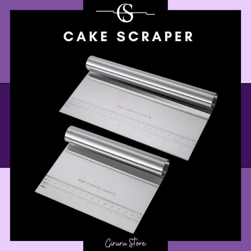 Jual SCRAPER STAINLESS FONDANT SCRAP KUE PIZZA CHEF CUTTER PISAU BAKERY ...