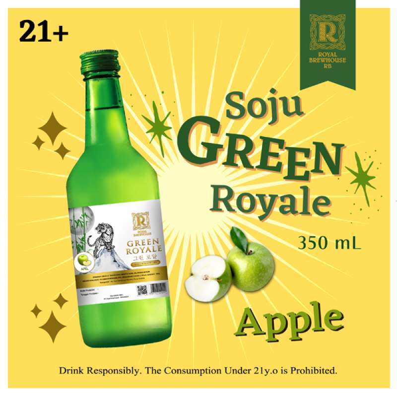 Jual GREEN ROYALE SOJU VARIAN RASA APEL di Seller house of liqueri ...
