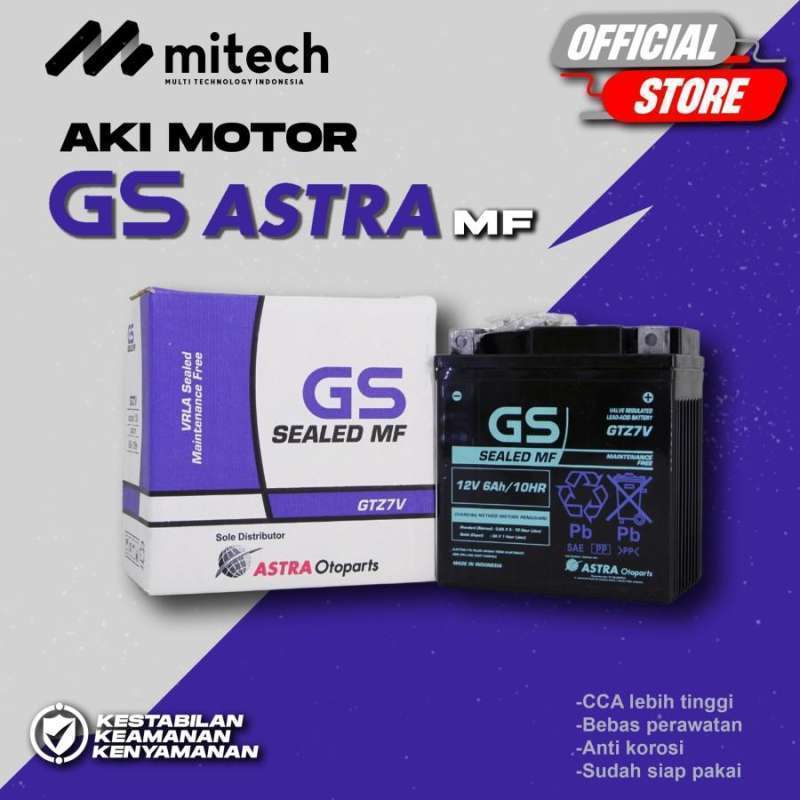 Jual Aki Motor Yamaha Nmax Gs Astra Mf Gtz7v 12v / 6ah Aki Kering Di ...