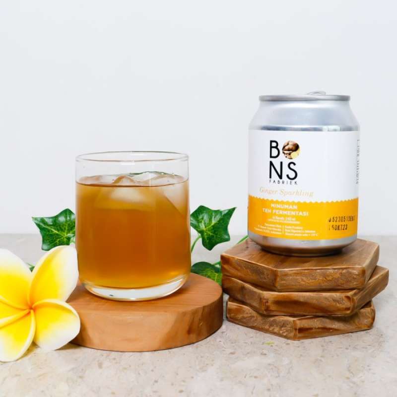 Jual 250ml Kombucha Ginger Sparkling Drink Teh Fermentasi Jahe - BONS Fabriek di Seller Numi ...