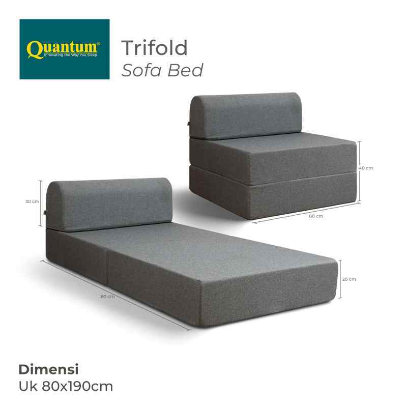 Promo Quantum Trifold Sofabed / Sofa Bed Kasur / Sofa Tidur Lipat ...