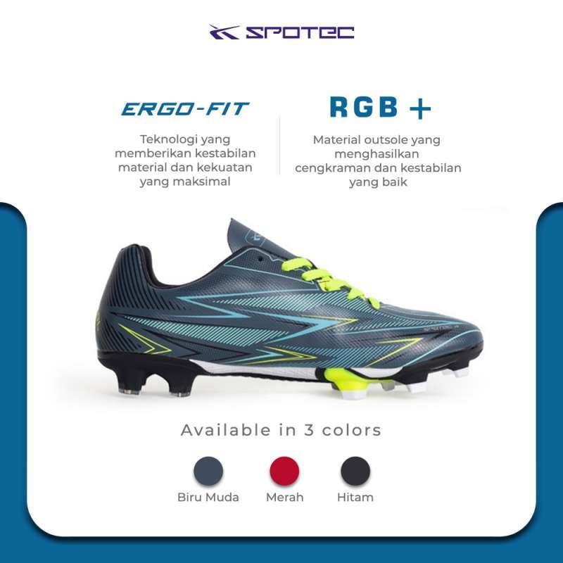 Jual Spotec Sepatu Soccer Velocity Soccer Abu Tua - Biru Muda Di Seller ...